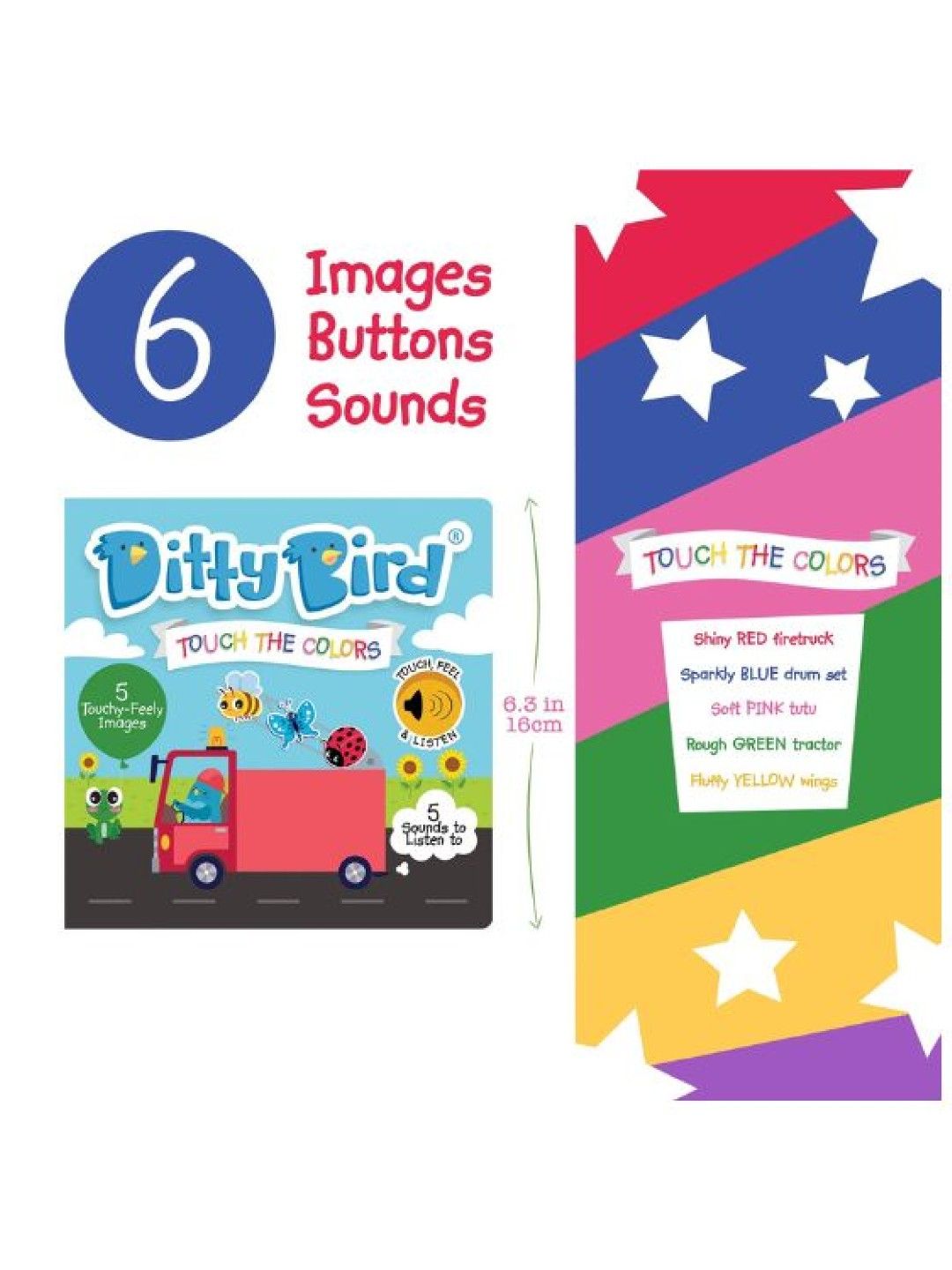 Ditty Bird Musical Book - Touch the Colors | edamama