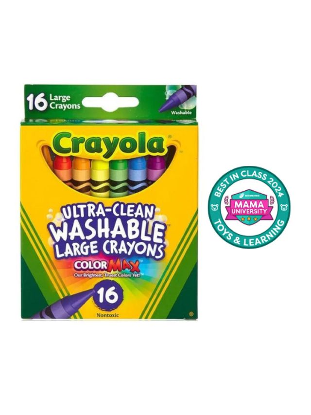 Crayola Large Washable Crayons (16 Count) | edamama