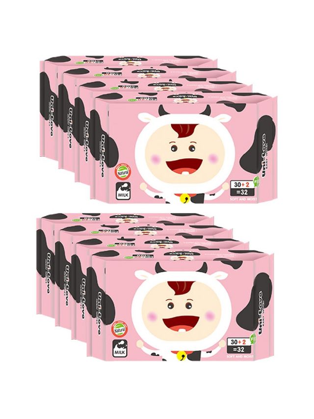 Uni-love Milk Scent Baby Wipes 32's (8-Pack) | edamama