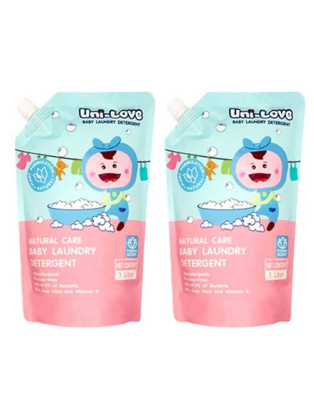 Uni-love Baby Laundry Powder Scent Detergent 2-Pack (1L) | edamama