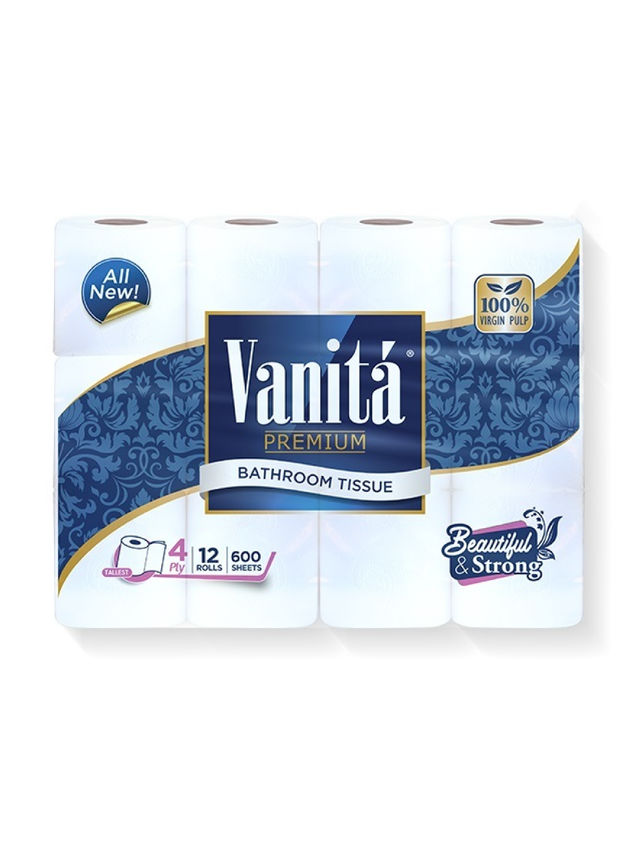 Vanita Premium Bathroom Tissue 4-Ply (12 Rolls) | edamama