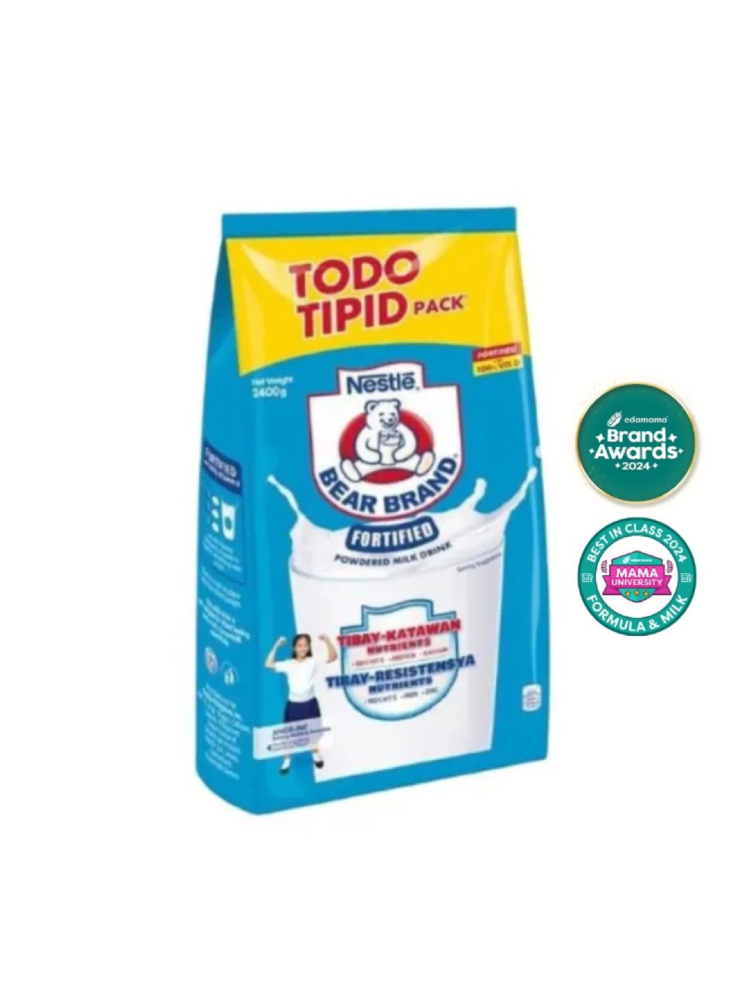 Bear Brand Fortified Powdered Milk Drink (2.4kg) | edamama