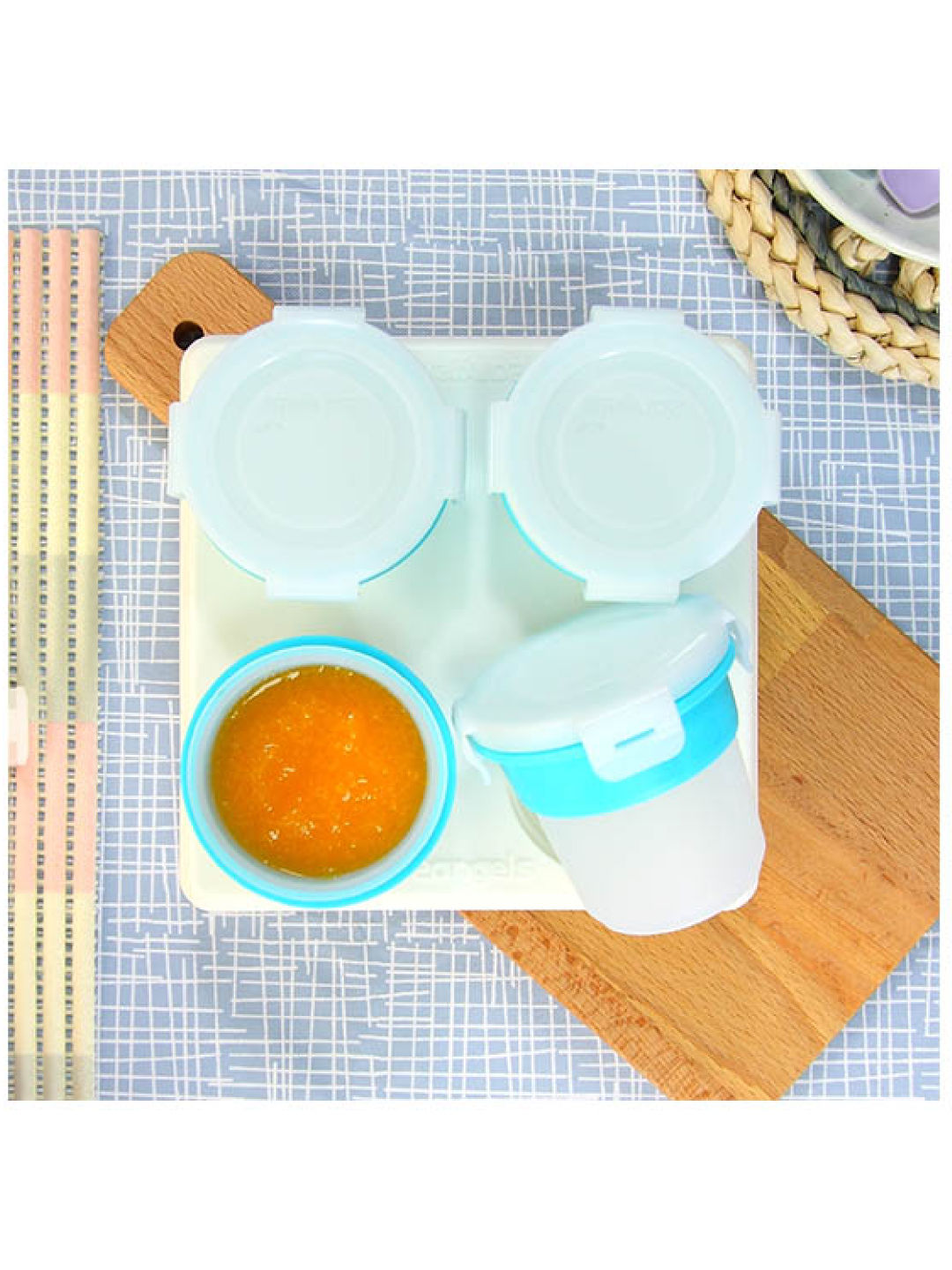 2Angels Silicone Food Storage Cups Set (120ml) | edamama