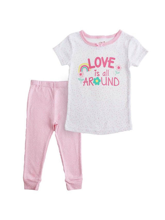 Little Steps 2-Piece Short Sleeves Polka Dots PJs | edamama