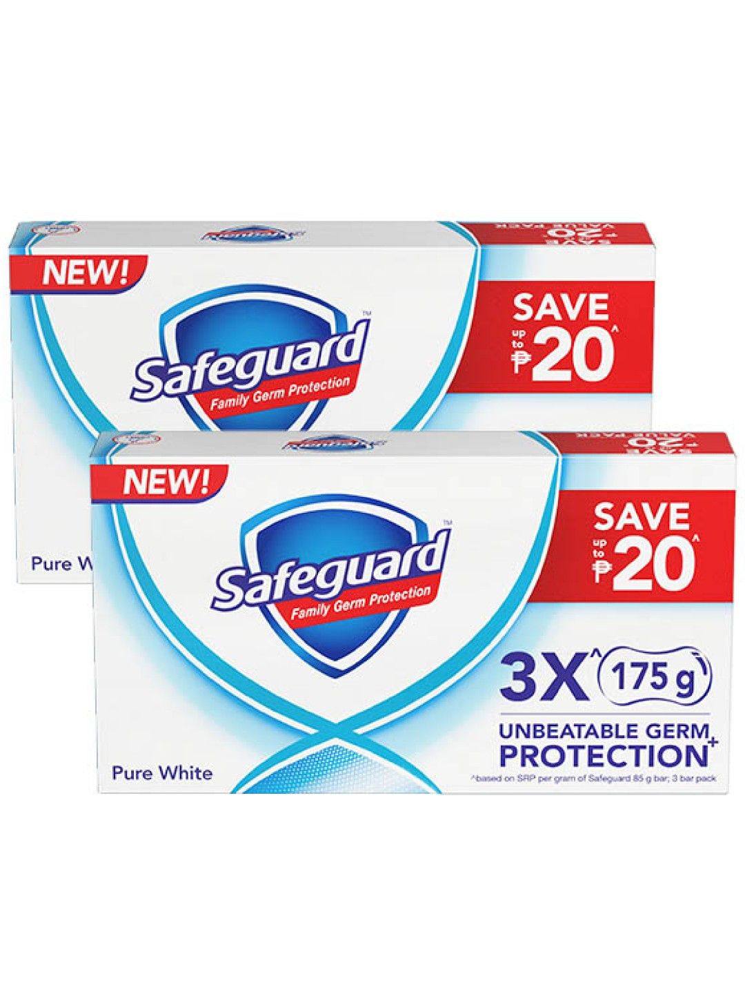 Safeguard Bar Soap White 2-Pack (3 x 175g) | edamama