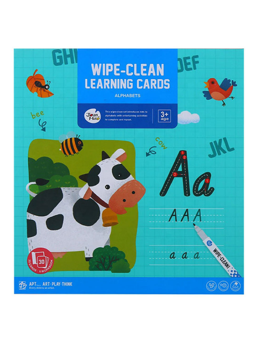 Joan Miro Wipe-Clean Learning Cards - Alphabets | edamama