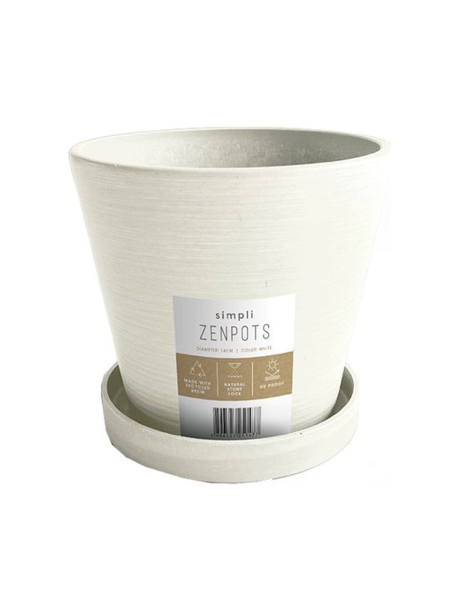 Zenpots Pot with Catch Plate (14cm) | edamama