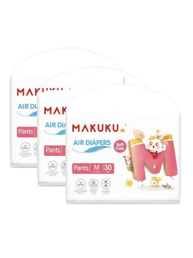 Makuku Super Quick Dry Soft Care Diaper Pants, Med | edamama